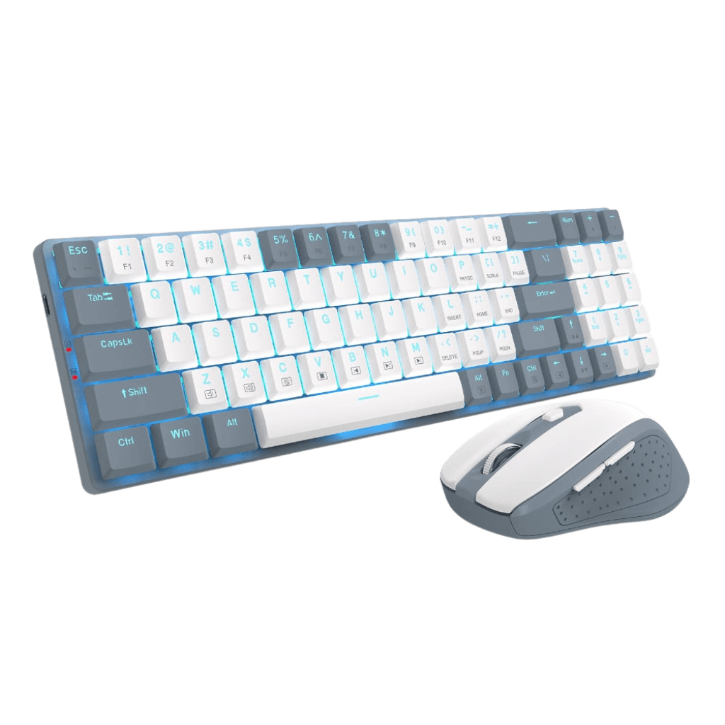 Redragon Wireless Keyboard and Mouse Combo – Grey/White - Red Switches ...