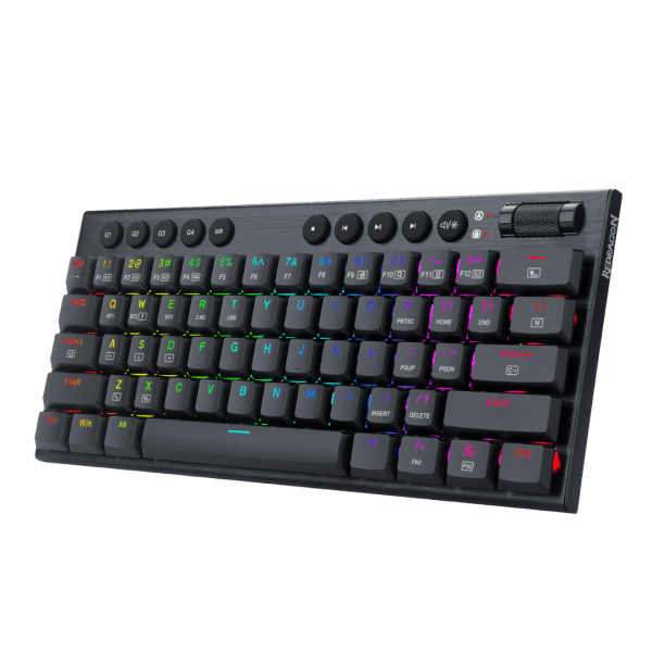 REDRAGON Horus Mini 61Key Red Switch RGB Low Profile Gaming Mechanical ...